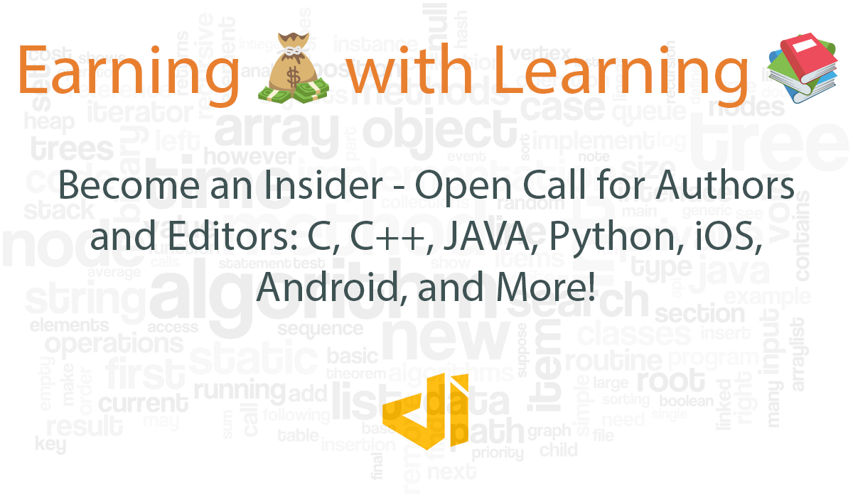 Become an Insider - Open Call for Authors and Editors: C, C++, JAVA ...