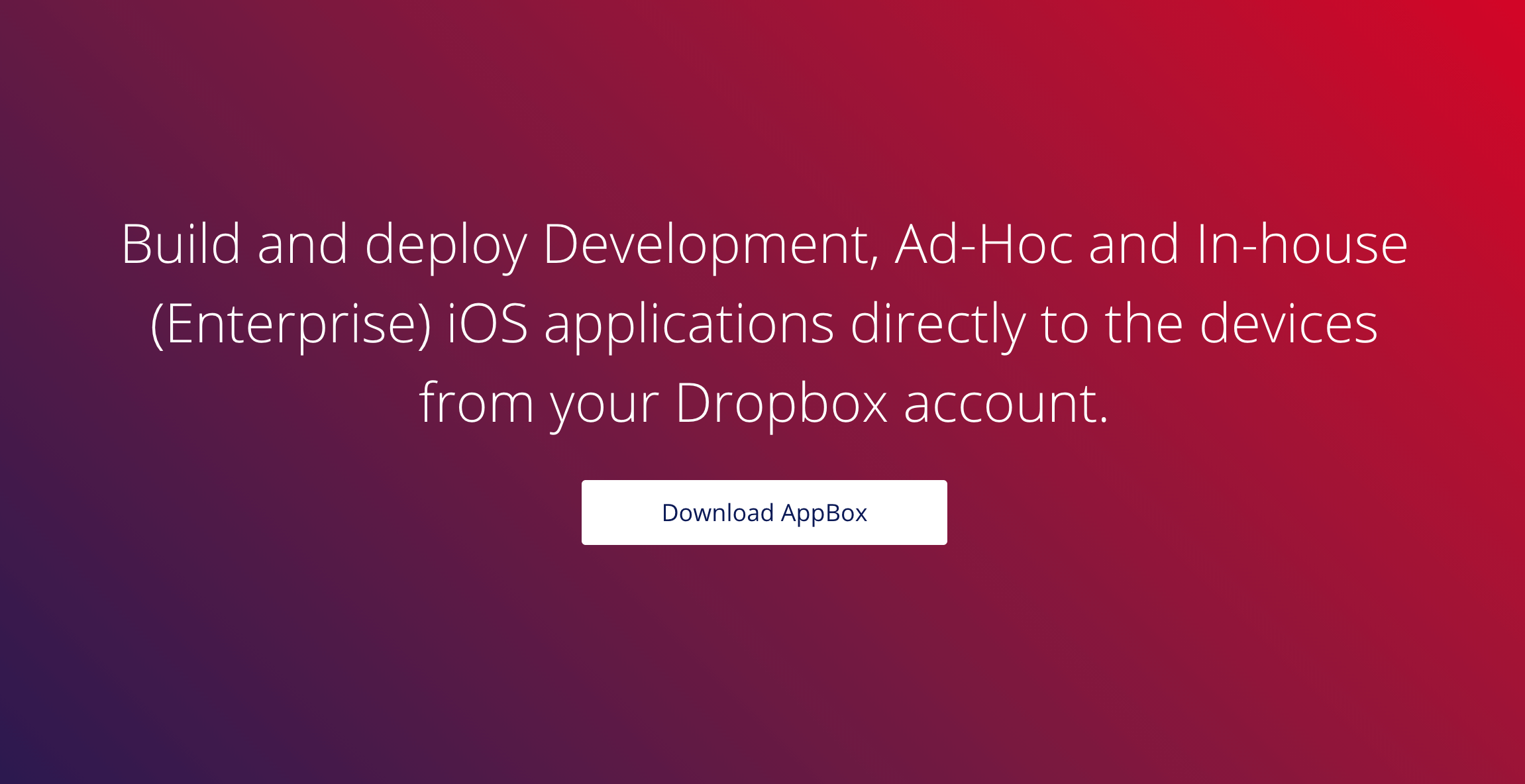 AppBox - A Tool for iOS Apps Wireless Installation